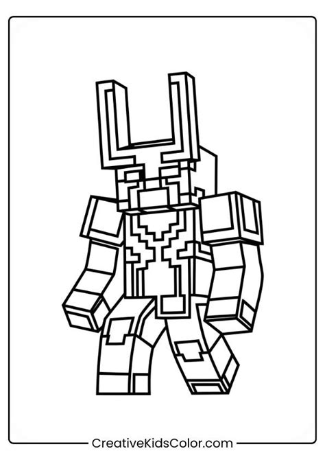 Minecraft Colouring Pages Warden Minecraft Edition