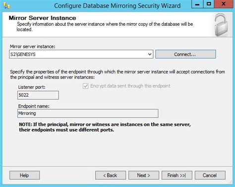 mssql database mirroring configuration infrapcs
