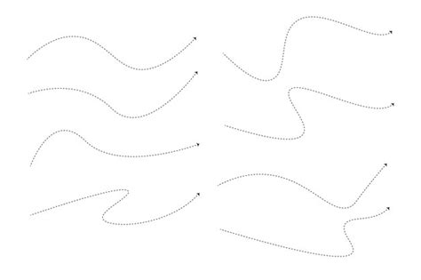 Premium Vector Set Of Dashed Line Arrows