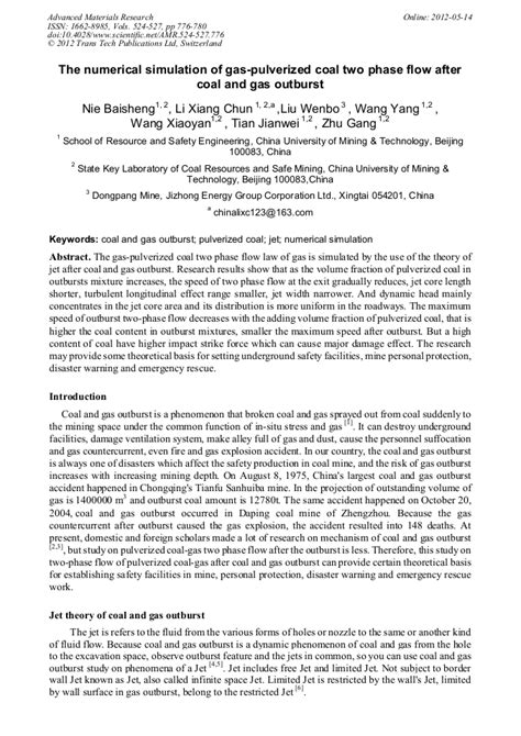 The Numerical Simulation Of Gas Pulverized Coal Two Phase Flow After Coal And Gas Outburst