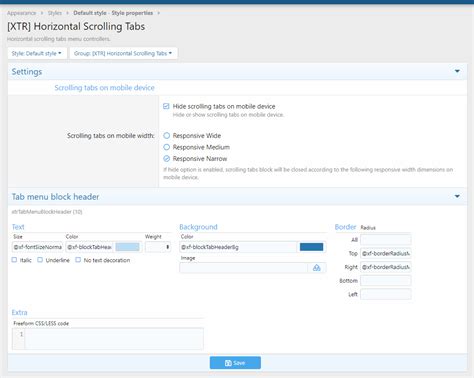 paid [xtr] horizontal scrolling tabs xentr xenforo add ons and styles