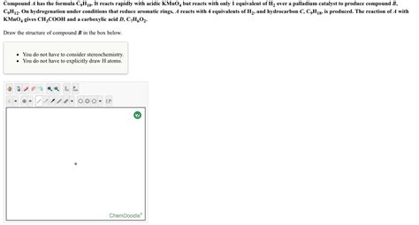Solved Compound A Has The Formula Coho It Reacts Rapidly