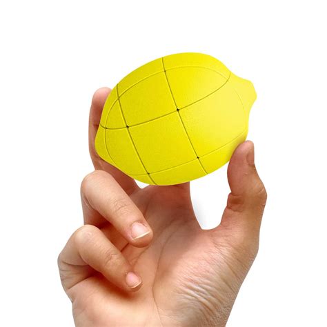 Fruit Cube Lemon Shaped Cube Puzzle Mustard London