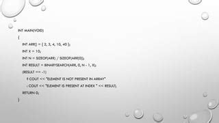 Binary Search Data Structure And Algorithm Pdf Computing Technology Computing