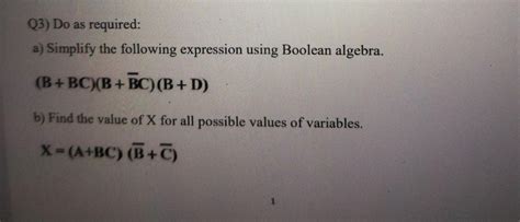 Solved Q3 Do As Required A Simplify The Following