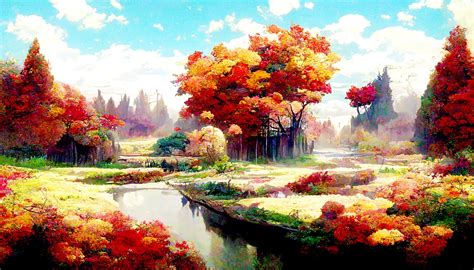 가을 숲 호수 디지털 Pixabay의 무료 이미지