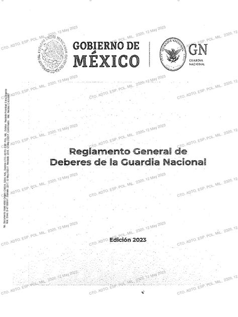 Reglamento General De La Gdia Nal Pdf