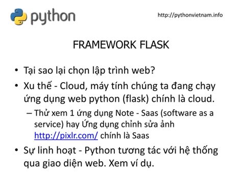 Chuyen De Flask Pythonvietnam Info PPT