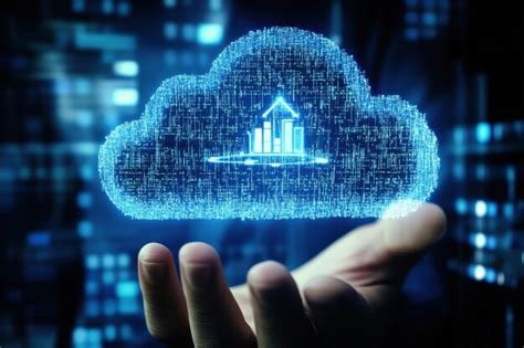 Premium Photo Cloud Computing And Data Visualization