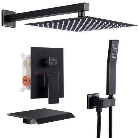 Aklfgn Double Handle 3 Spray Tub And Shower Faucet Shower Combo 10 In