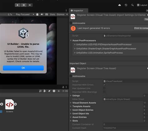 Error When Importing A Project With Localization In Uxml Unity Engine Unity Discussions