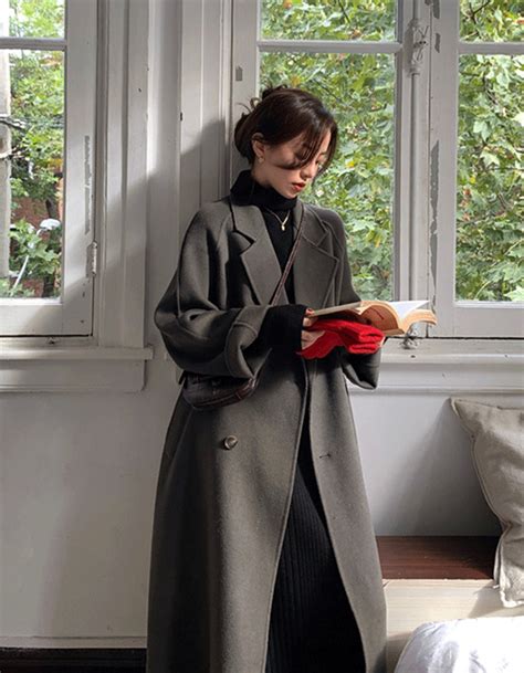 타니즈 카넬 더블버튼 울 블렌딩 롱 코트 위시버킷