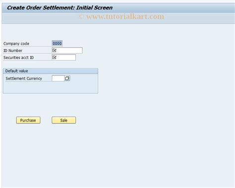 FWO SAP Tcode Create Order Settlement