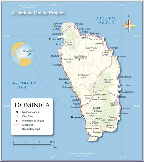 Dominica Country Map Dara Map