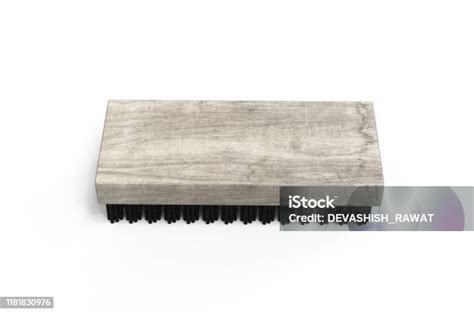 디자인 프리젠 테이션 3d 그림에 대한 준비가 고립 된 흰색 배경에 신발 브러시 모형 템플릿 바닥재에 대한 스톡 사진 및 기타 이미지 Istock