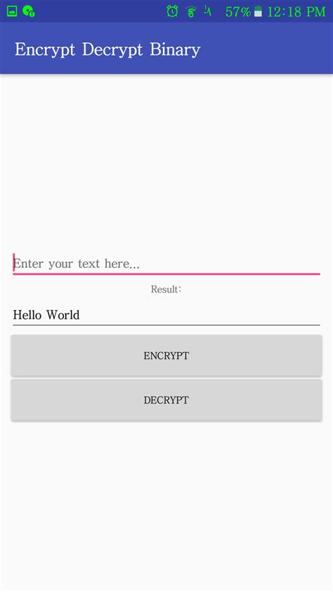Github Roviefranciscoencrypt Decrypt Binary This Simple App Is Able To Encrypt Strings Or