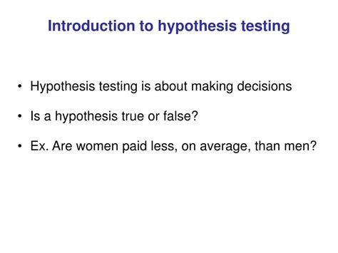 PPT Introduction To Hypothesis Testing PowerPoint Presentation Free Download ID 6431083