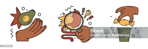 패스트 푸드 또는 건강 식품 개념 올바른 영양 선택 야채 대 햄버거와 설탕 물 달콤하고 정크 푸드의 거부 벡터 일러스트레이션의 플랫 스타일입니다 격리된 요소 감자 요리에