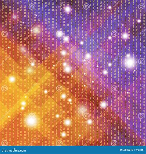 Binary Code Background Stock Vector Illustration Of Element 69889212