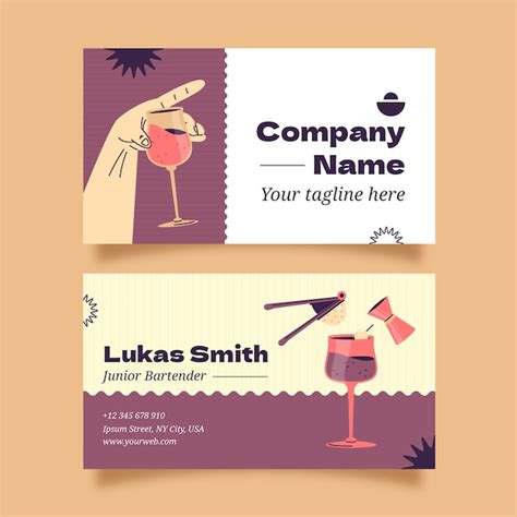 Free Vector Bartender Template Design