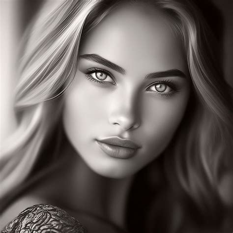 Monochrome Muses Bandw Portrait Of Beautiful Woman Portrait Face