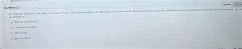 Solved Question 222 ﻿pointsSave Anan example ofAffective | Chegg.com