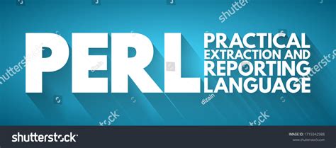 Perl Practical Extraction Reporting Language Acronym Stock Vector