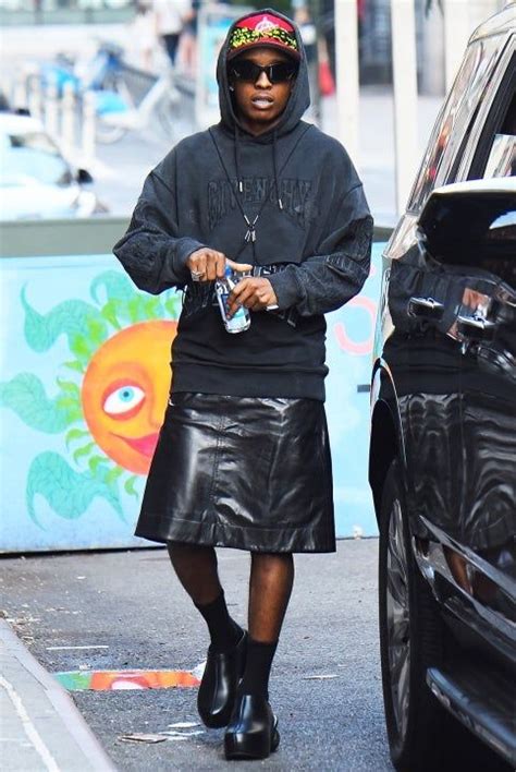 A Ap Rocky Men In Skirts In 2024 Asap Rocky Outfits Dad Fashion