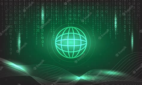 Premium Vector Computer Binary Code Matrix Green Hitech Technology
