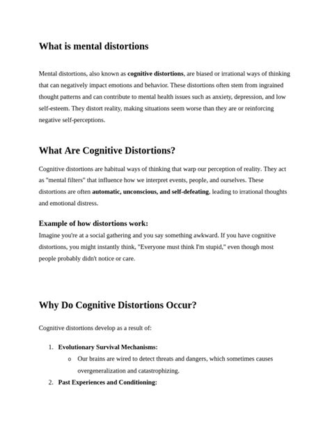 Overgeneralization Pdf Thought Cognitive Behavioral Therapy