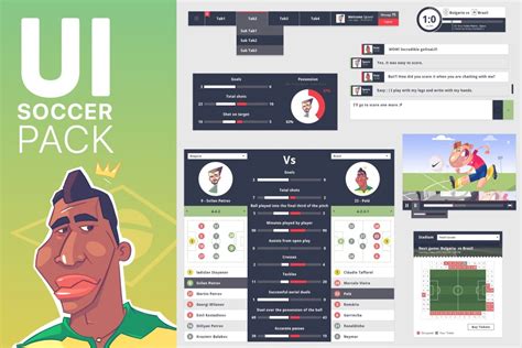 Free Soccer Ui Kit Free Football Ui Kit Freebies Fribly