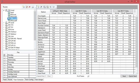 Train Configuration And Time Schedule Etrax™ Railways Etap