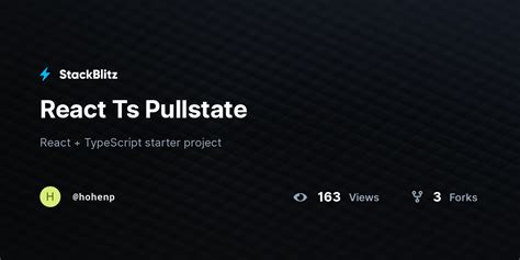 react ts pullstate stackblitz