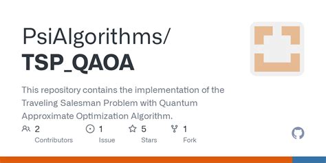 Github Psialgorithmstspqaoa This Repository Contains The Implementation Of The Traveling