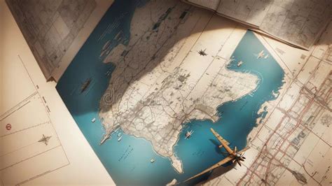 Aviation Map In National Aviation Dayai Generated Stock Illustration