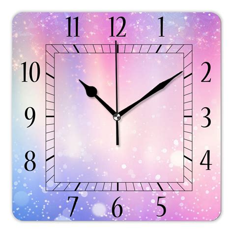 12 Inch Wall Clock Battery Operated Square Clock Decorative For Office