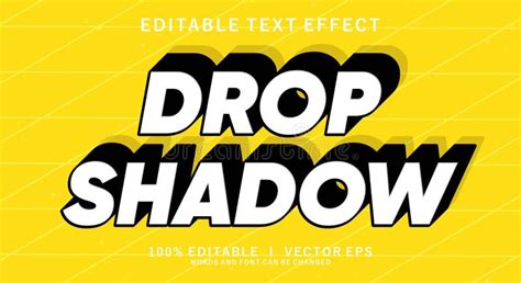 Drop Shadow Vector Text Effect With Modern Style Design Stock Illustration Illustration Of