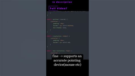 💻 css 40a 💻 pointer media feature 💻 css css3 csscourse html html5