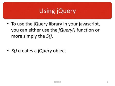 Ppt Introduction To Jquery Powerpoint Presentation Free Download