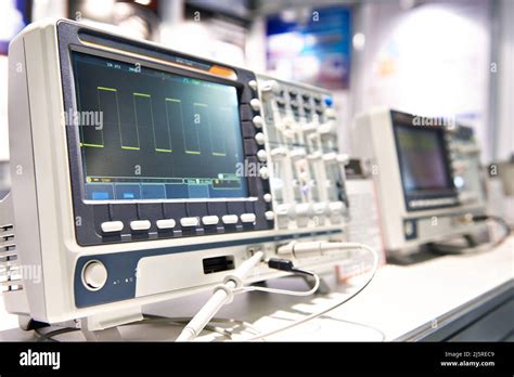 Oscilloscope Spectrum Analyzer In Store Exhibition Stock Photo Alamy