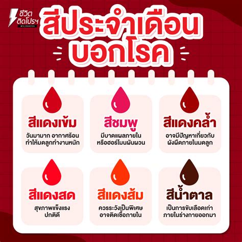 ชีวิตติดโปรฯ รู้หรือไม่ สีเลือดประจำเดือนบอกโรคได้นะ