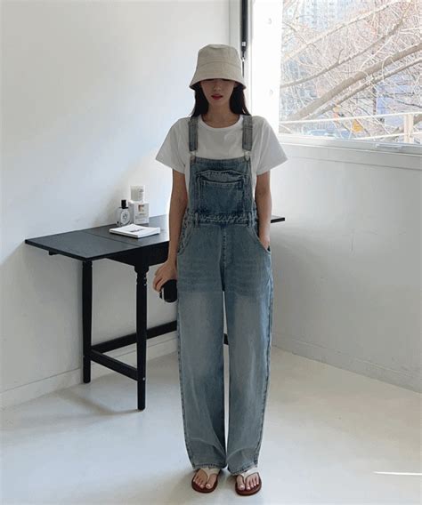 💙s Xl연청멜빵💙 뉴진 연청 오버롤 데님 팬츠 멜빵바지 점프수트 빅사이즈 에이블리