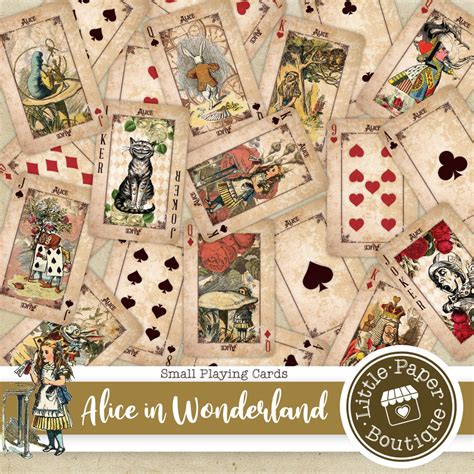 Alice In Wonderland Junk Journal Atc Printable Autumn Thanksgiving
