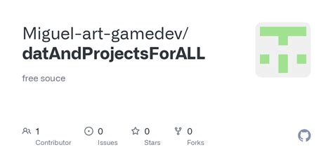 Github Miguel Art Gamedevdatandprojectsforall Free Souce