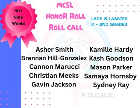 📚 Its Time To Give A Shout Out To Our Mcsl Scholars The Mcsl Honor