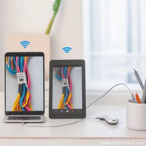 Add Mobile And Cable To Desktop Image Stable Diffusion Online