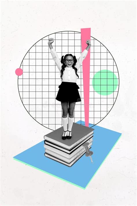 Sketch Image Trend Artwork Montage Photo Collage Of Young School Age