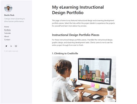 The Evolution Of My Elearning Portfolio Devlin Peck