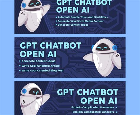 Chatbot Personal Assistant Banners Set Chatbot Personal Assistant Banners Set