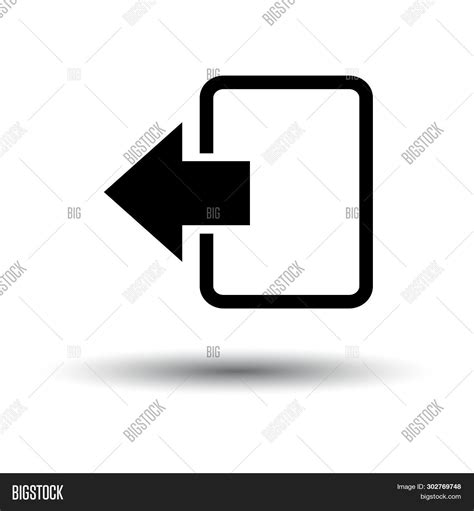 Exit Icon Black On Vector Photo Free Trial Bigstock